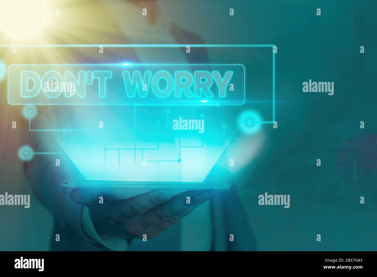 Handwriting text Do not dont Worry. Conceptual photo indicates to be ...