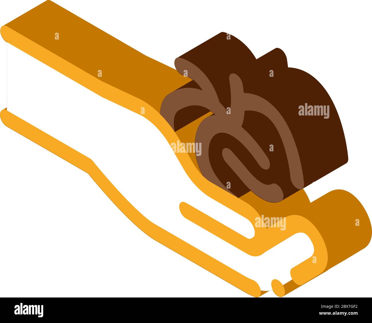 Hand Holding Hair isometric icon vector illustration Stock Vector Image ...