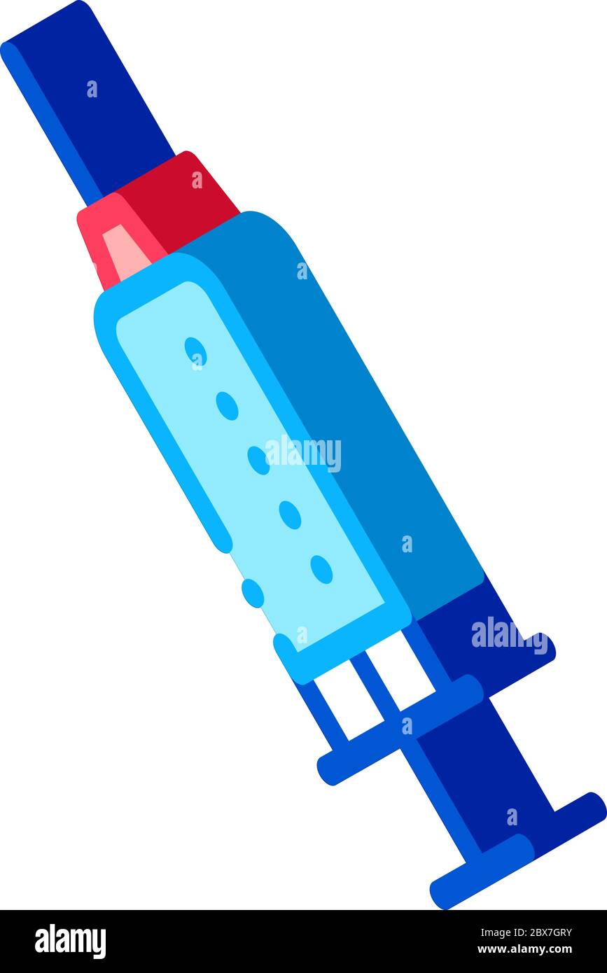 Drug Syringe isometric icon vector illustration Stock Vector Image ...