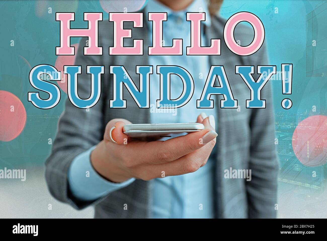 Conceptual hand writing showing Hello Sunday. Concept meaning inspired ...