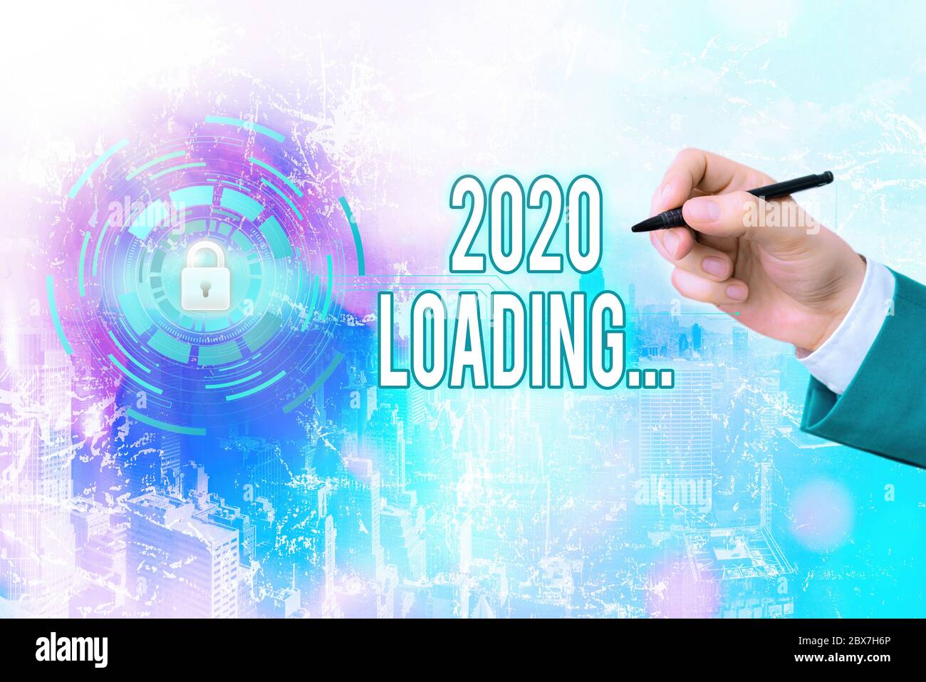 Handwriting text writing 2020 Loading.... Conceptual photo a year ...