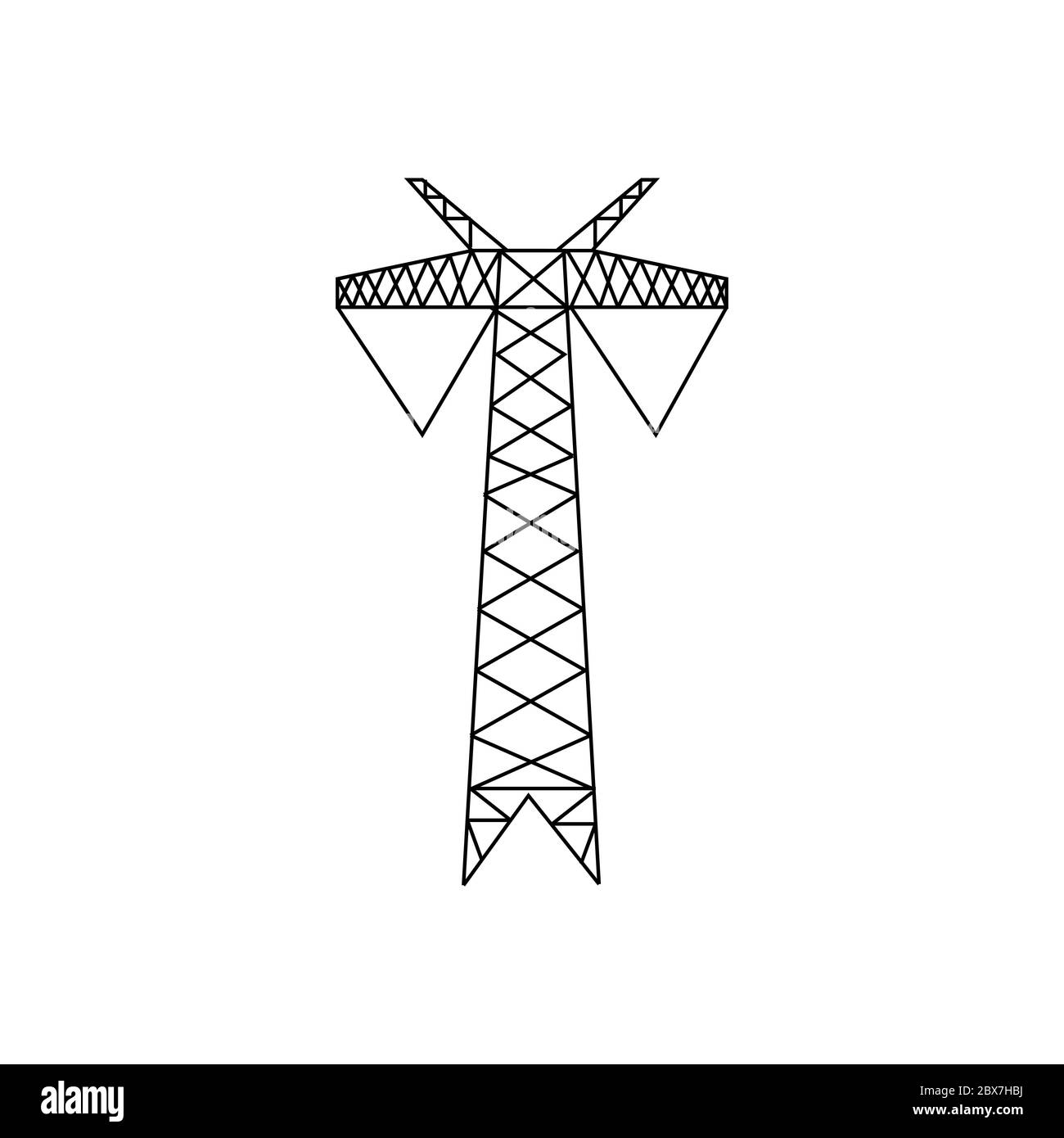 Electrical cable wooden pole Stock Vector Images - Alamy