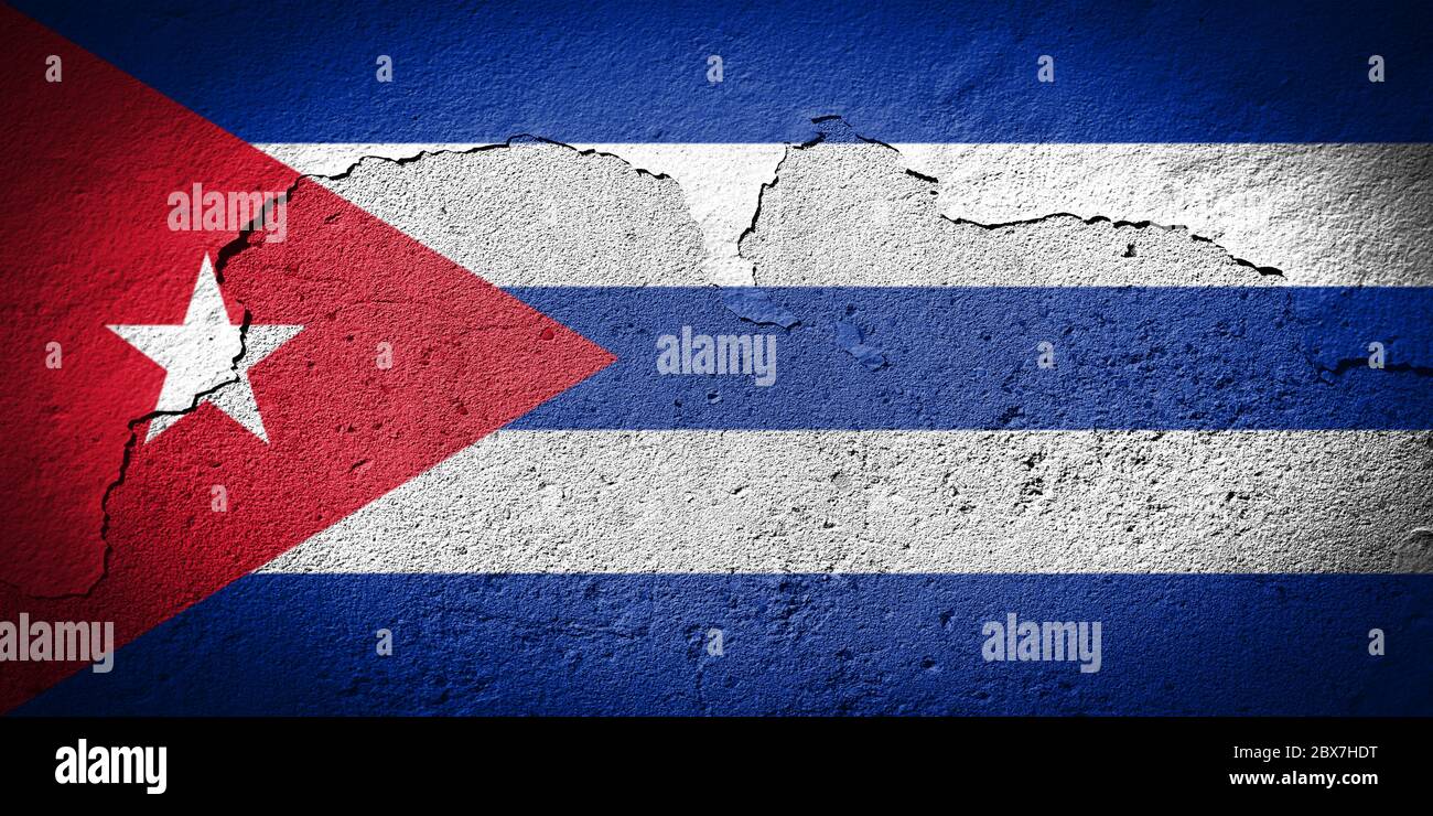 Cuba cracked flag hi-res stock photography and images - Alamy