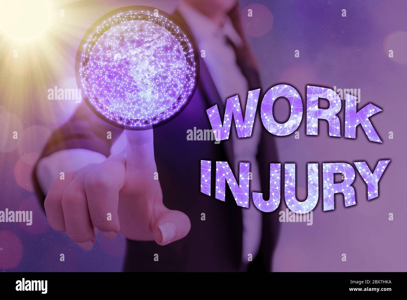 Conceptual hand writing showing Work Injury. Concept meaning an ...