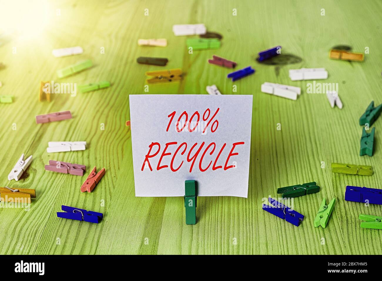 Writing note showing 100 Percent Recycle. Business concept for Set of ...