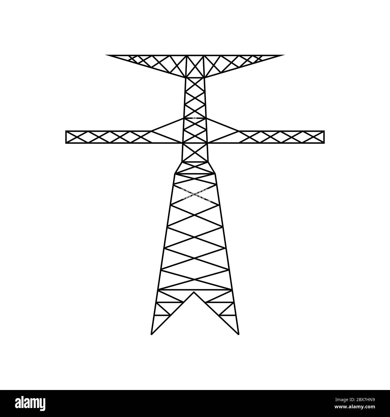 Wooden transmission line tower Cut Out Stock Images & Pictures - Alamy