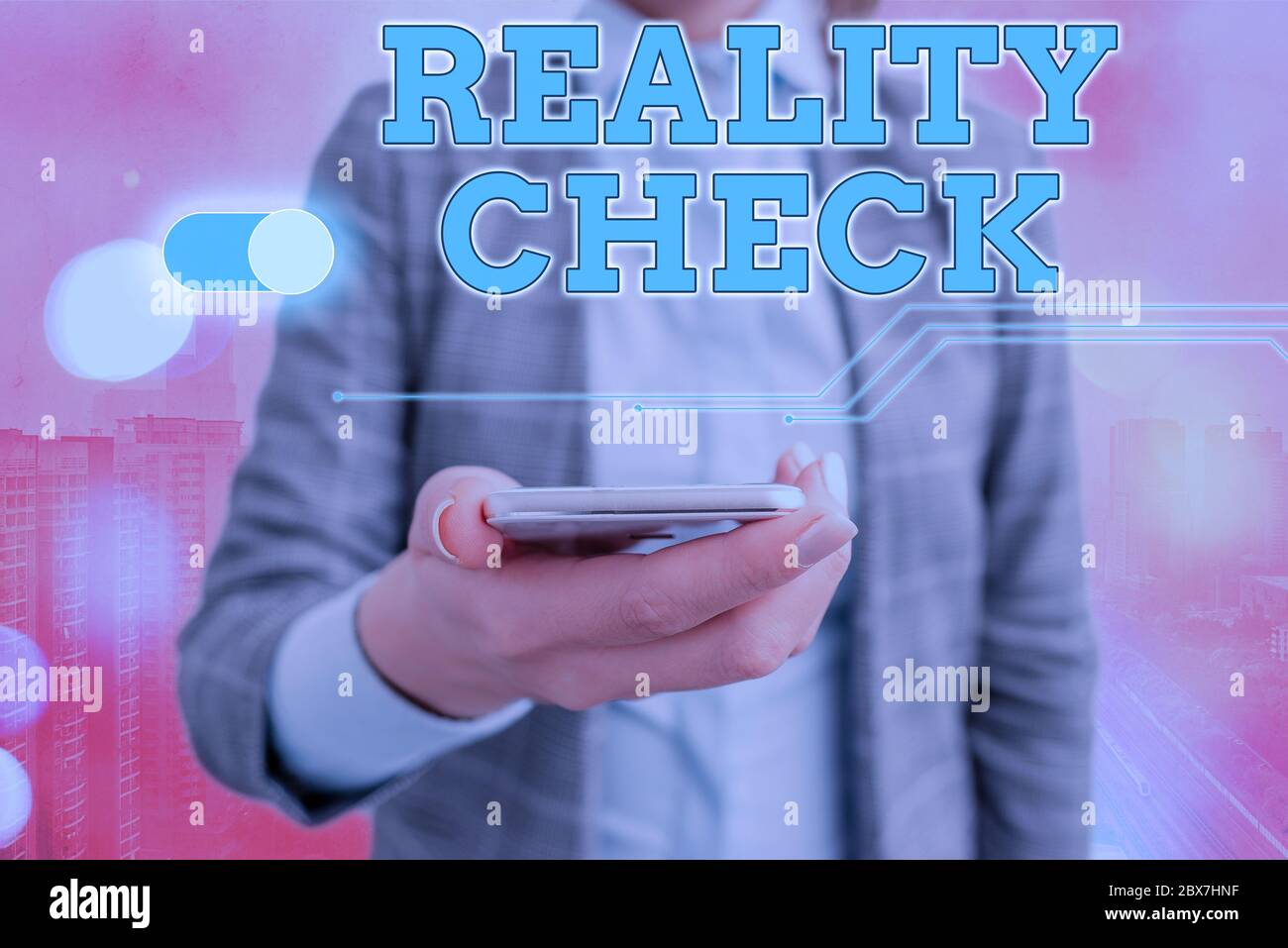 Text sign showing Reality Check. Business photo showcasing making the ...