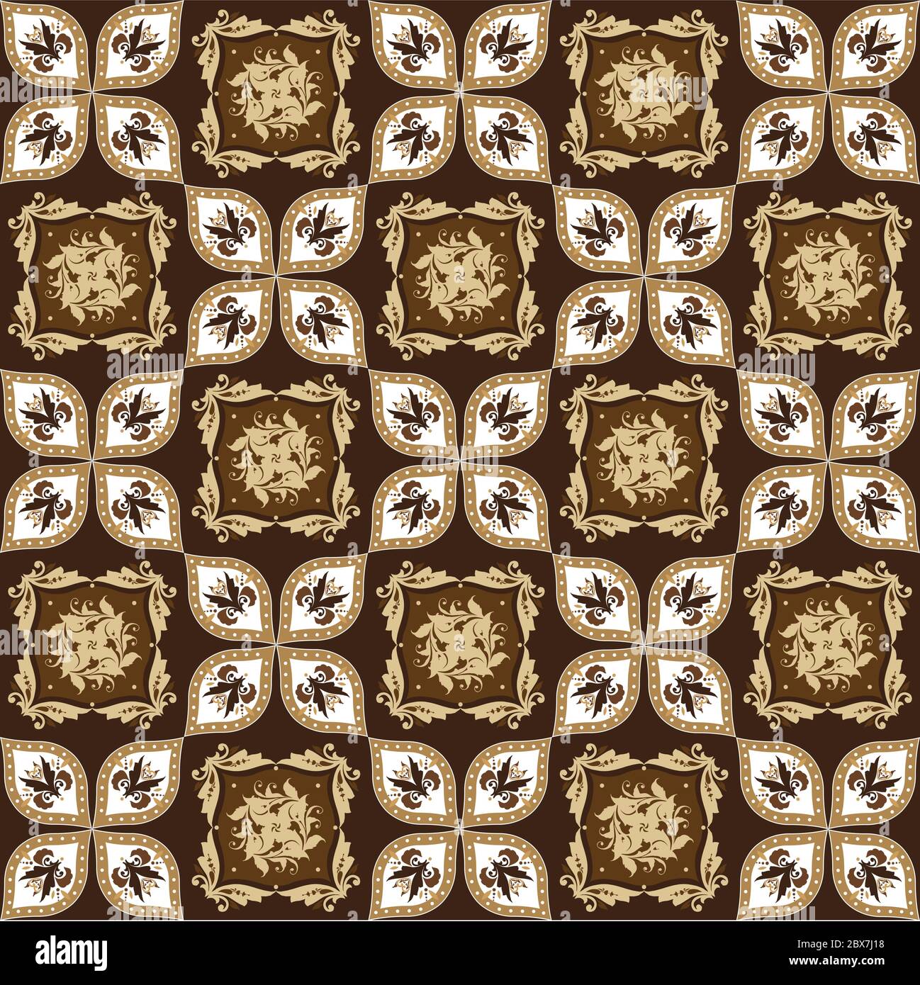 Elegance Parang batikwith flower motifs and golden brown color design ...