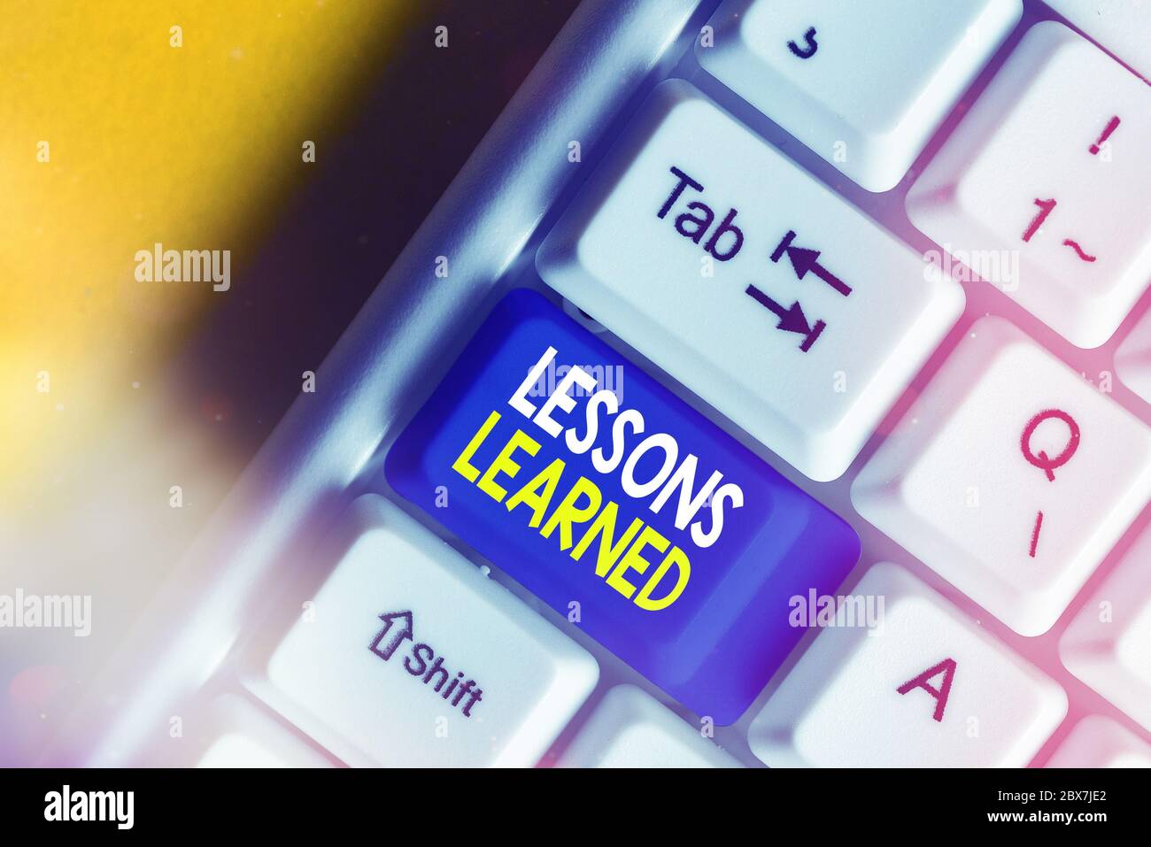 Word writing text Lessons Learned. Business photo showcasing experiences garnered from ...
