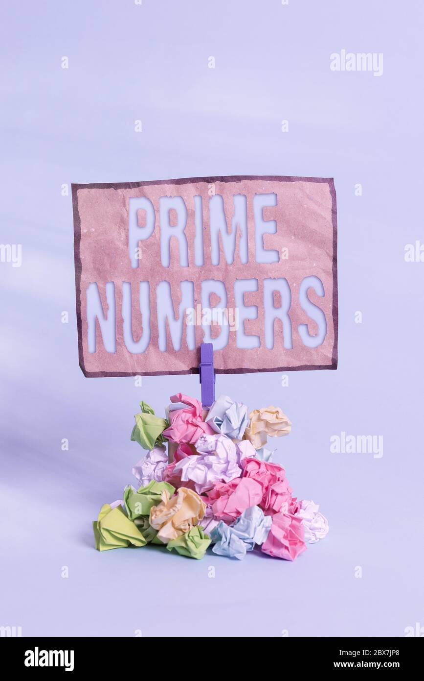 Word writing text Prime Numbers. Business photo showcasing a positive ...