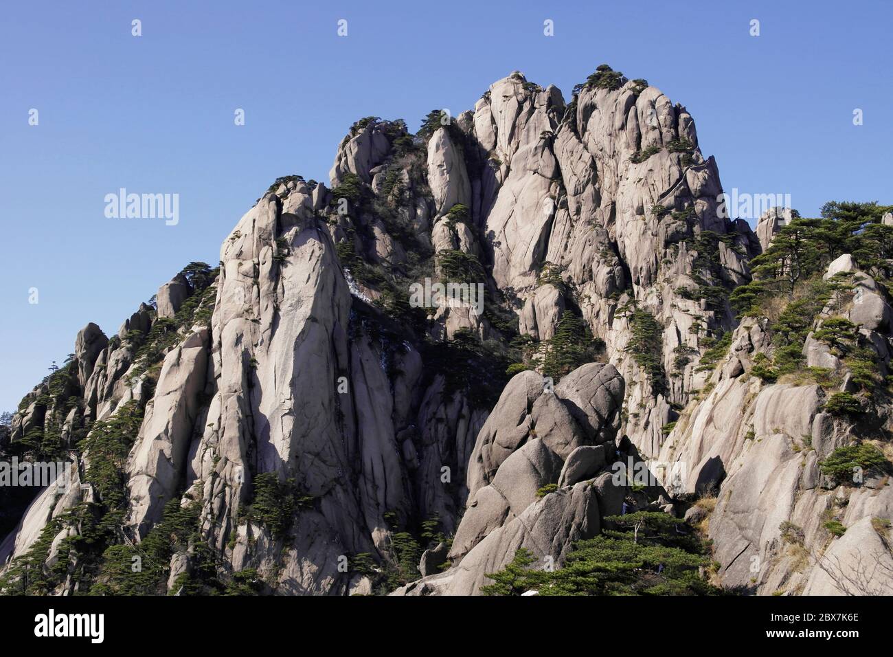 Mountain under sunny day in Yellow Mountain of Anhui Stock Photo - Alamy