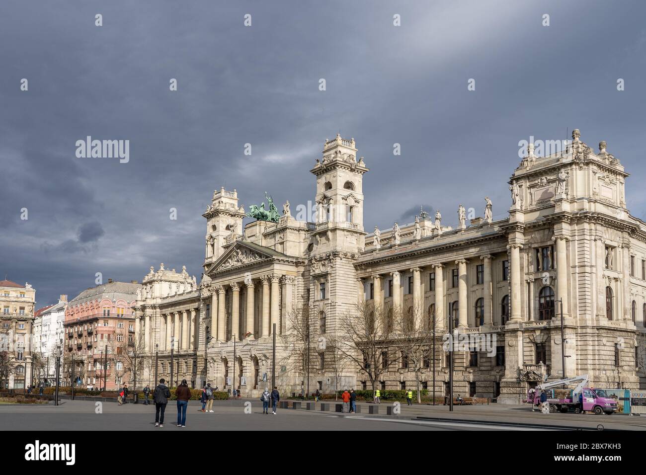 Budapest, Hungary - Feb 10, 2020: facade of Museum of Ethnography in ...