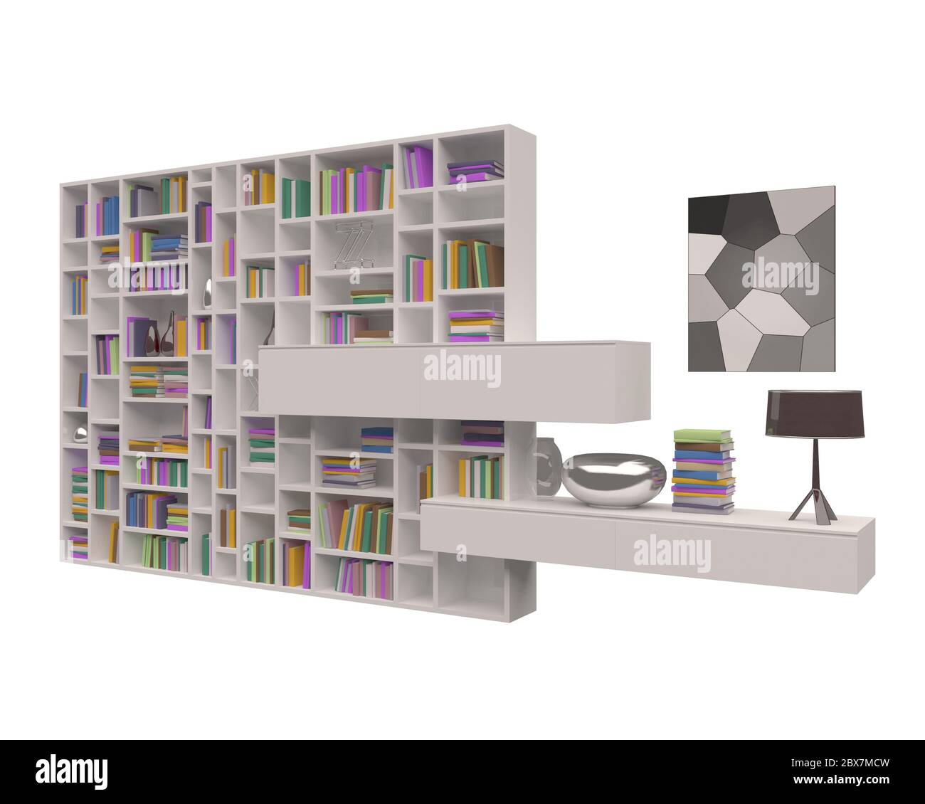 Full bookshelves Cut Out Stock Images & Pictures - Alamy