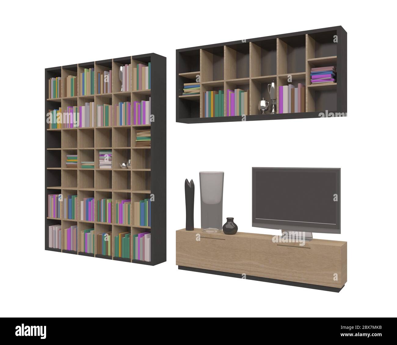 Full bookshelves Cut Out Stock Images & Pictures - Alamy