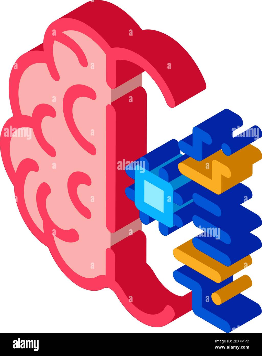 Isometric robot ai data Cut Out Stock Images & Pictures - Alamy