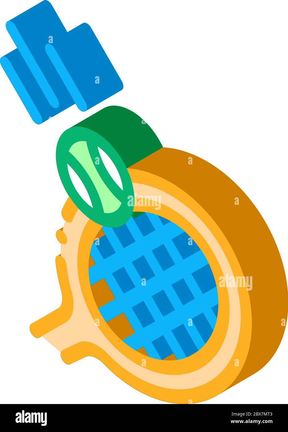 Racket Hits Ball isometric icon vector illustration Stock Vector Image ...