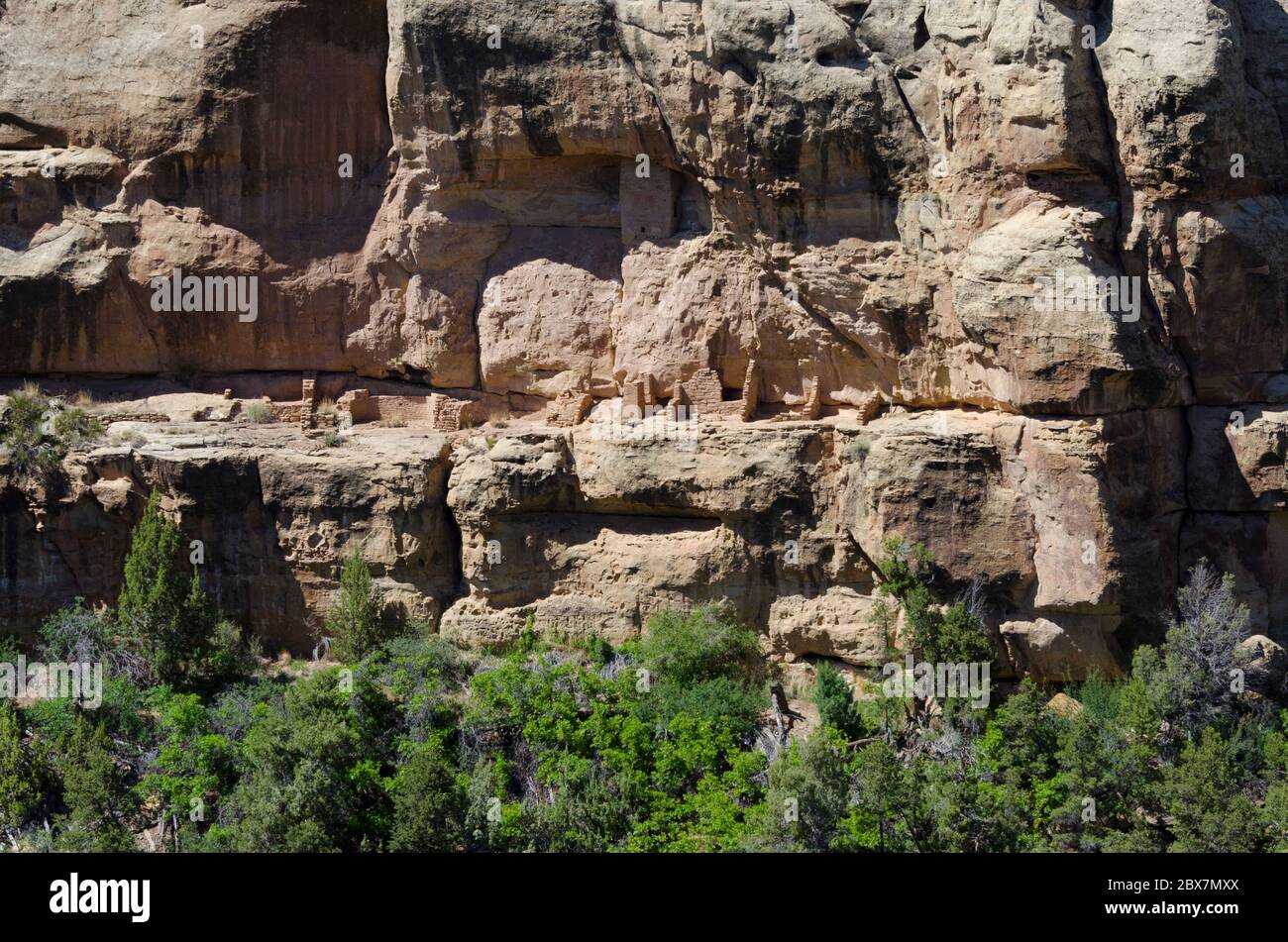 Pueblo cliff dwellings in Mesa Verde National Park, Colorado USA Stock ...