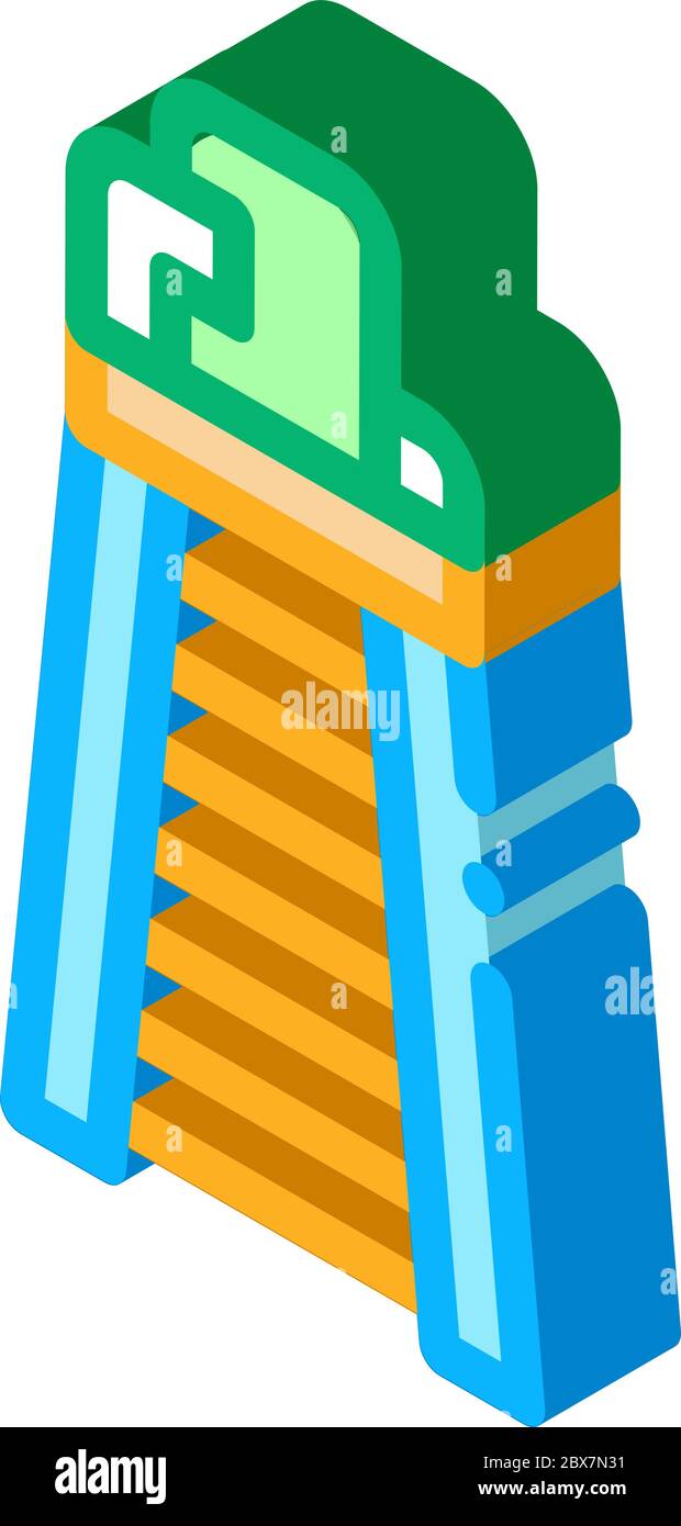 Judge Tower Chair isometric icon vector illustration Stock Vector Image ...