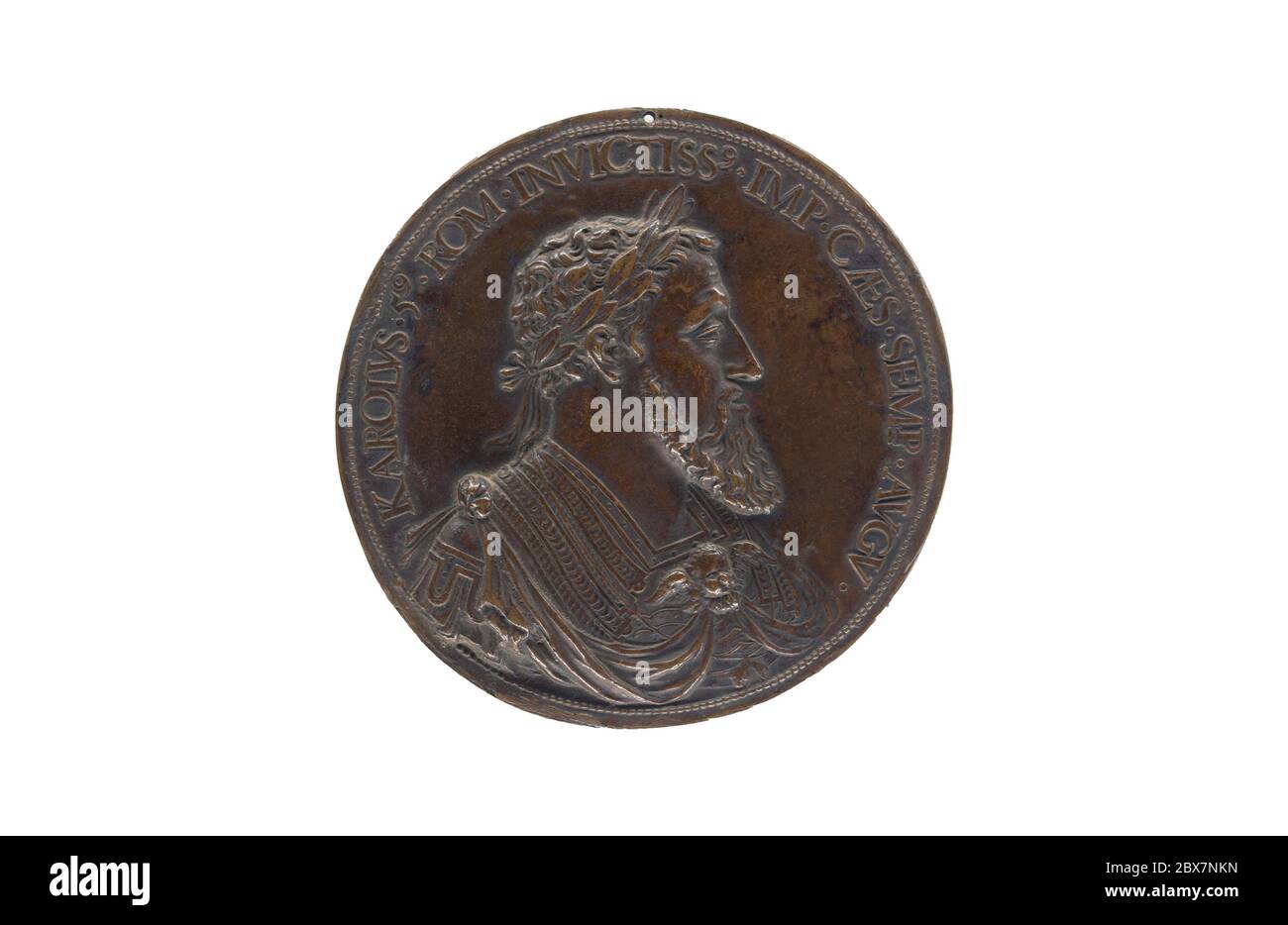 Bronze medal depicting the Bust of the Holy Roman Emperor Charles V ...