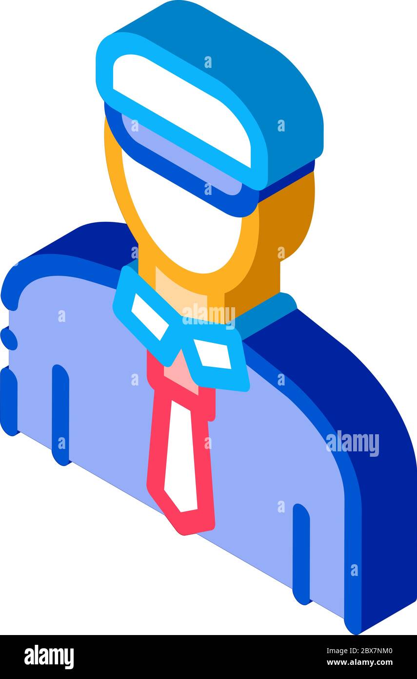 Ship Captain isometric icon vector illustration Stock Vector Image ...