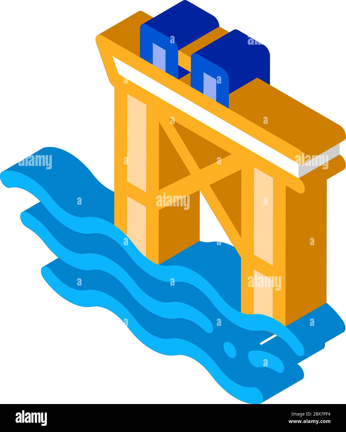 Oil Sea Platform isometric icon vector illustration Stock Vector Image ...