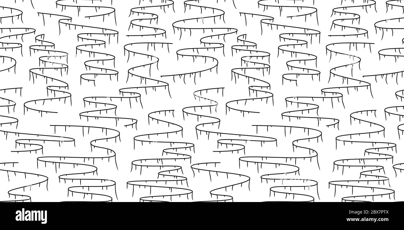 Abstract simple wavy line seamless pattern. Vector doodle seamless ...