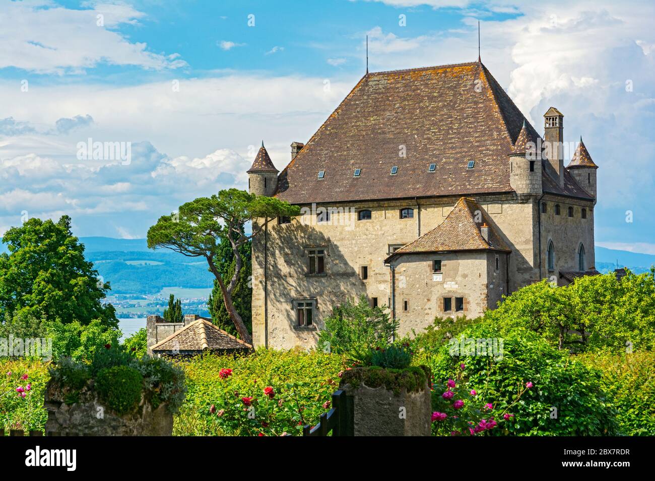 France, Yvoire, Chateau (castle), 14C Stock Photo - Alamy