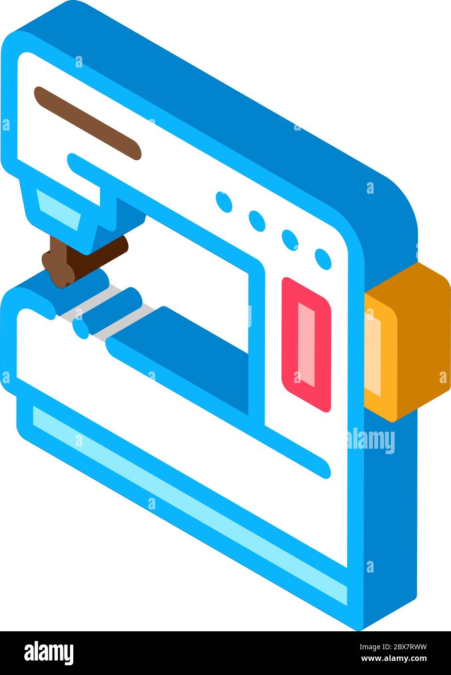 Sewing Machine isometric icon vector illustration Stock Vector Image ...