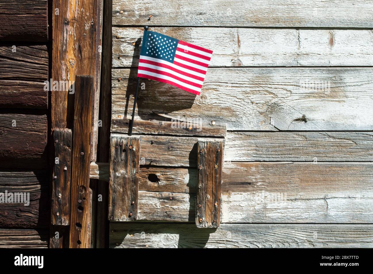 Rustic American Flag On Barn 21x18 Framed USA American Flag Barn
