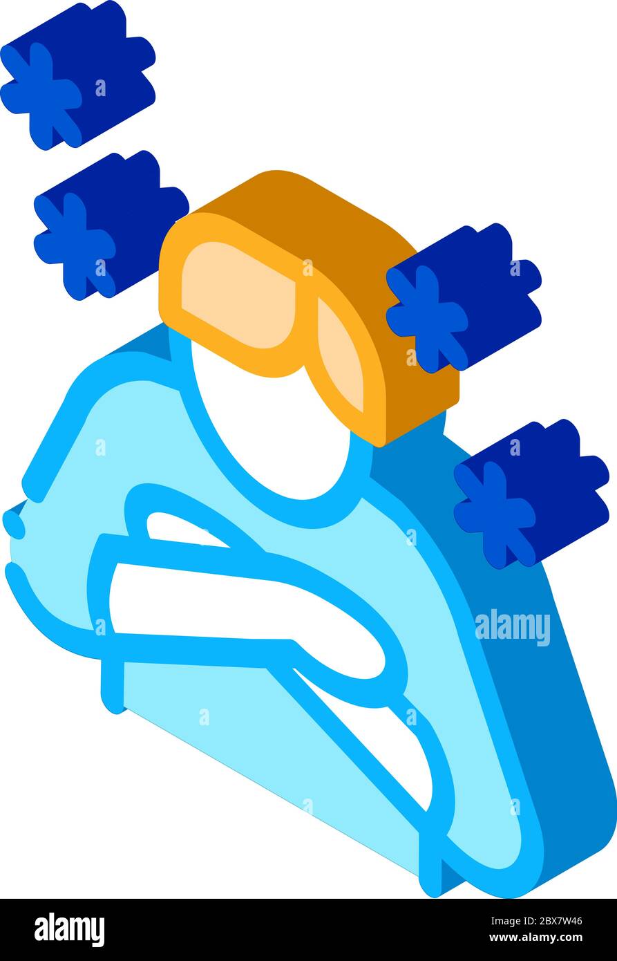 Human With Chill isometric icon vector illustration Stock Vector Image ...