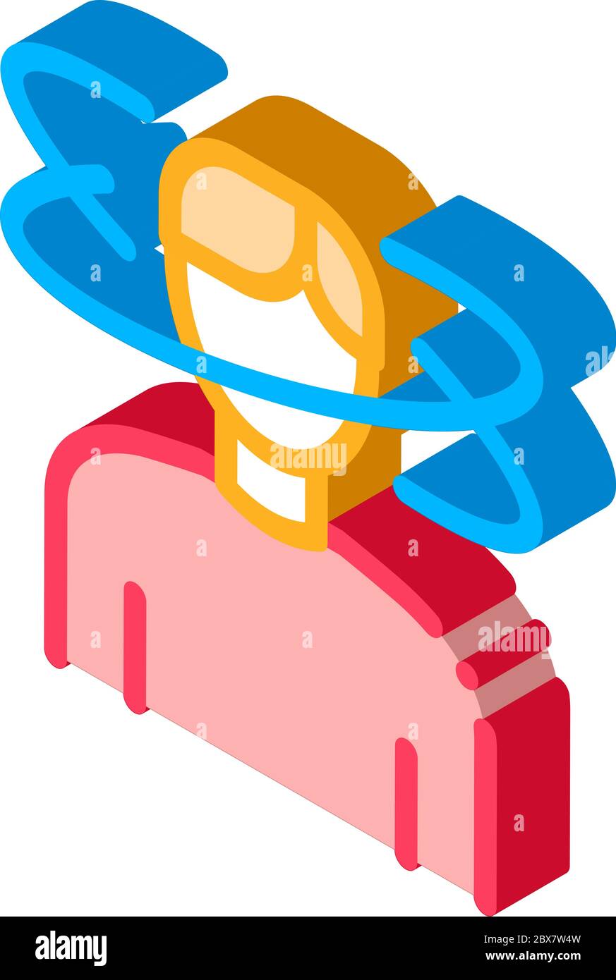 Man Dizziness isometric icon vector illustration Stock Vector Image ...