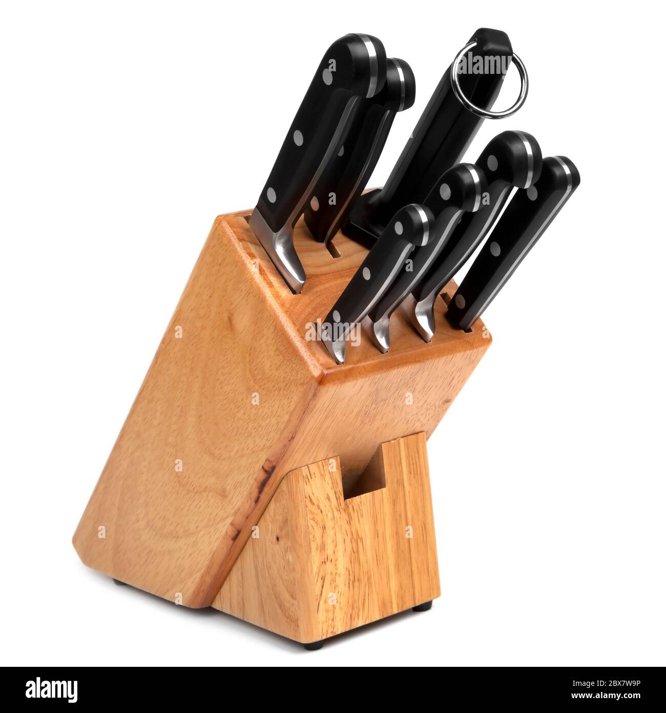 Knife block on kitchen Cut Out Stock Images & Pictures - Alamy
