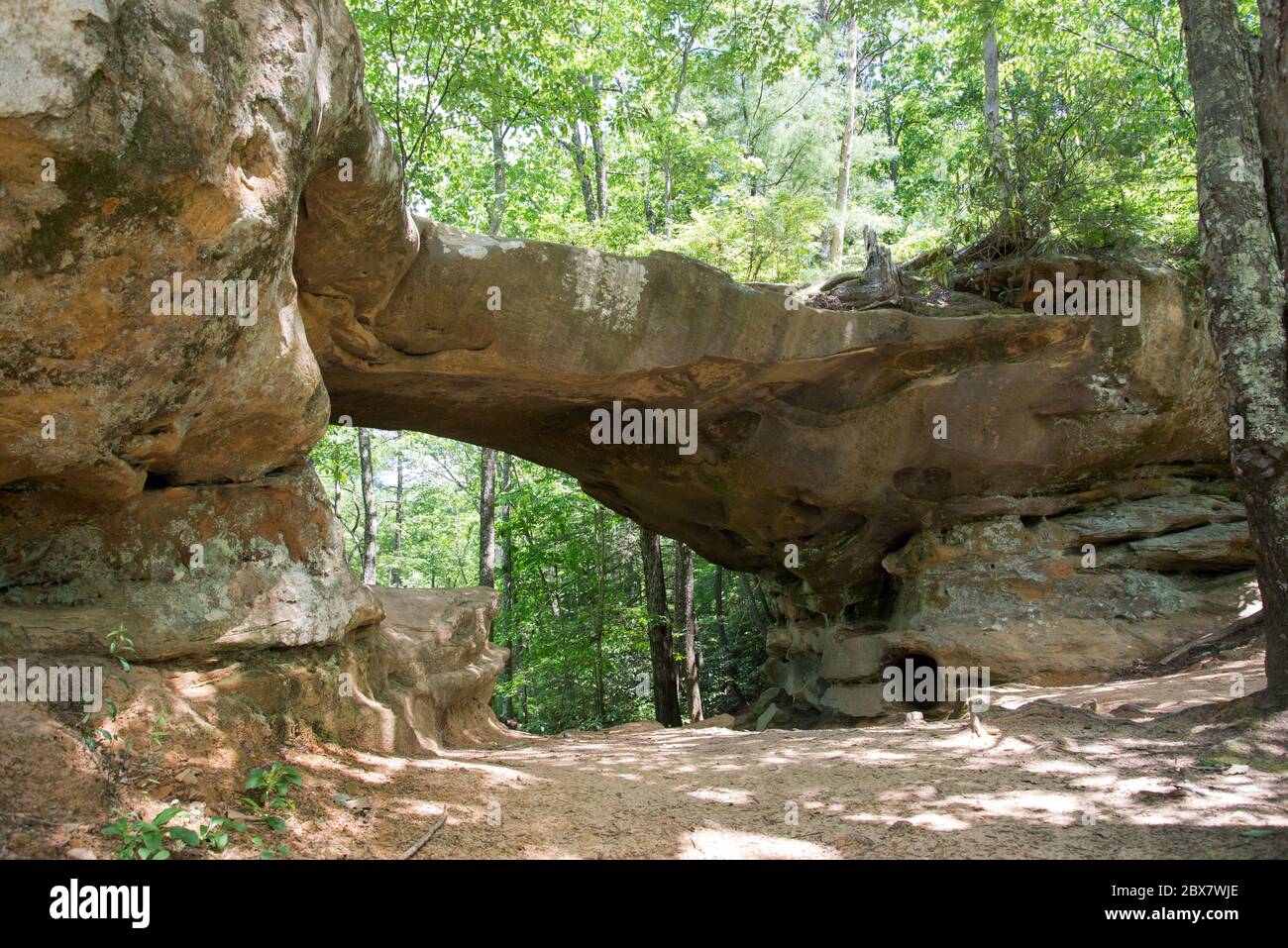 Princess Arch sandstone arch in Red River Gorge State Park in Kentucky ...