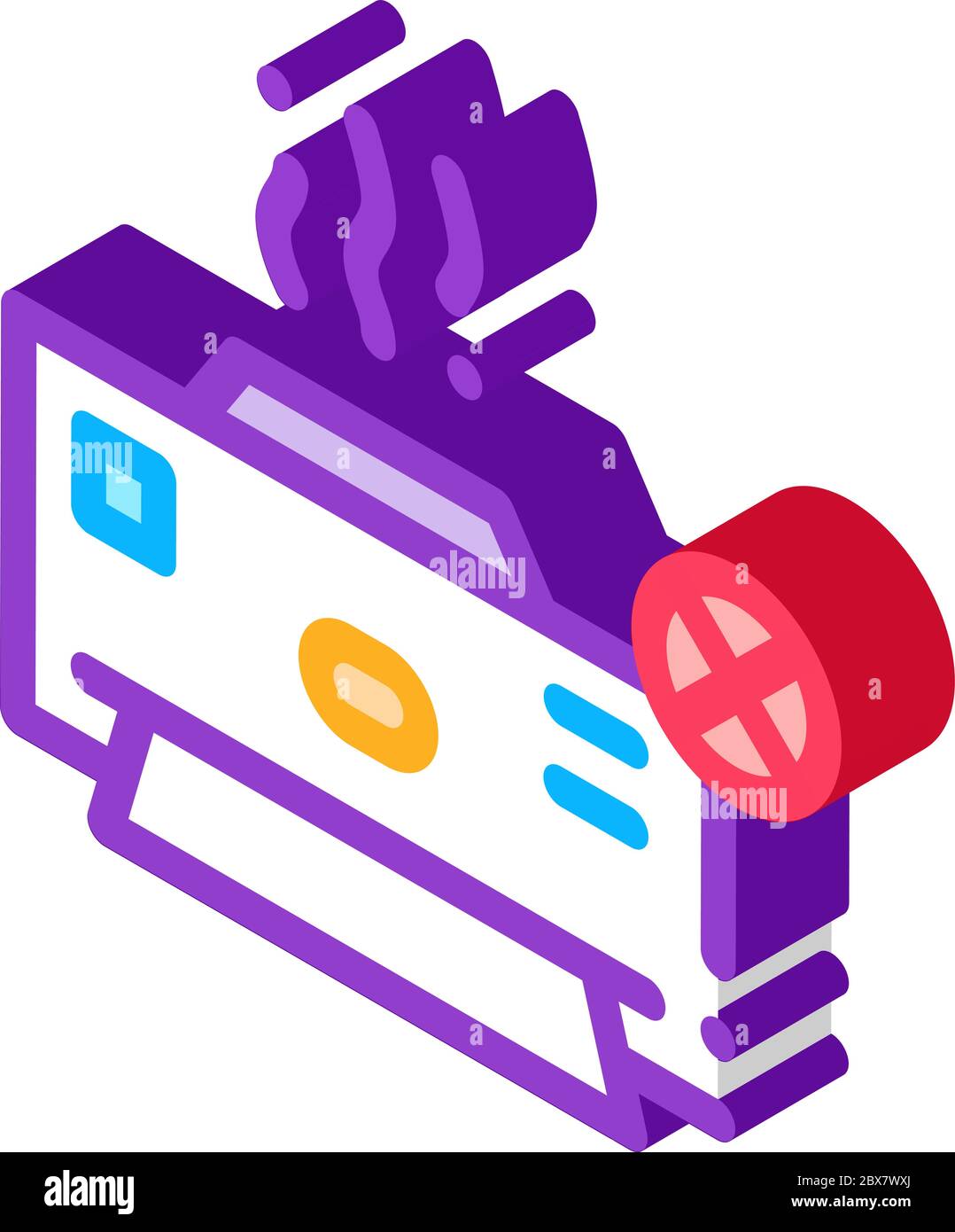 Broken Printer isometric icon vector illustration Stock Vector Image ...