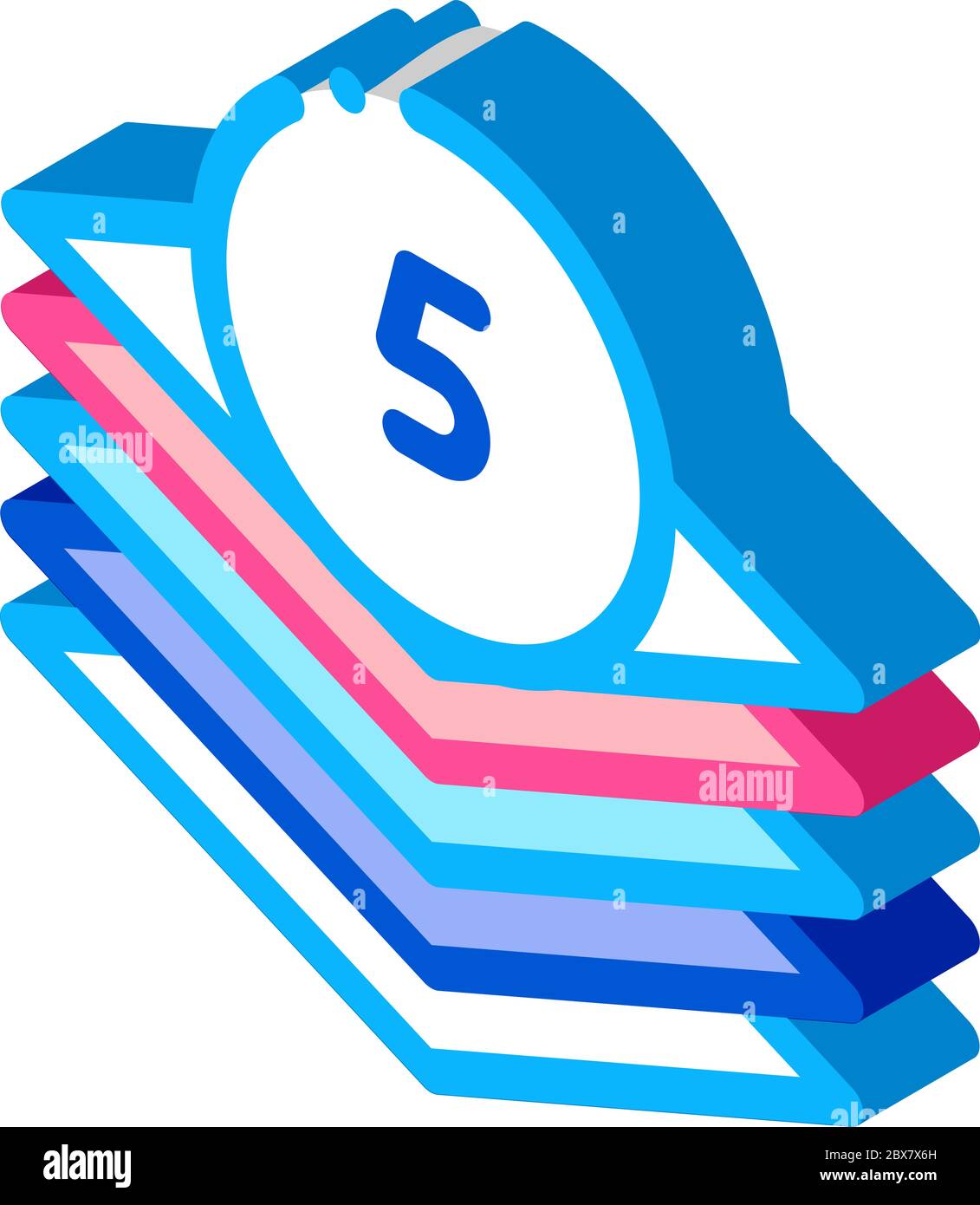 Five Layers isometric icon vector illustration Stock Vector Image & Art ...