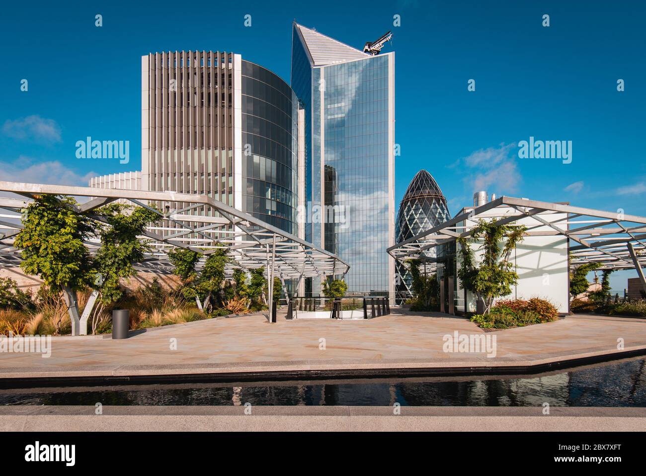 The Garden on the Top of Fen Court Building in London, UK Stock Photo ...