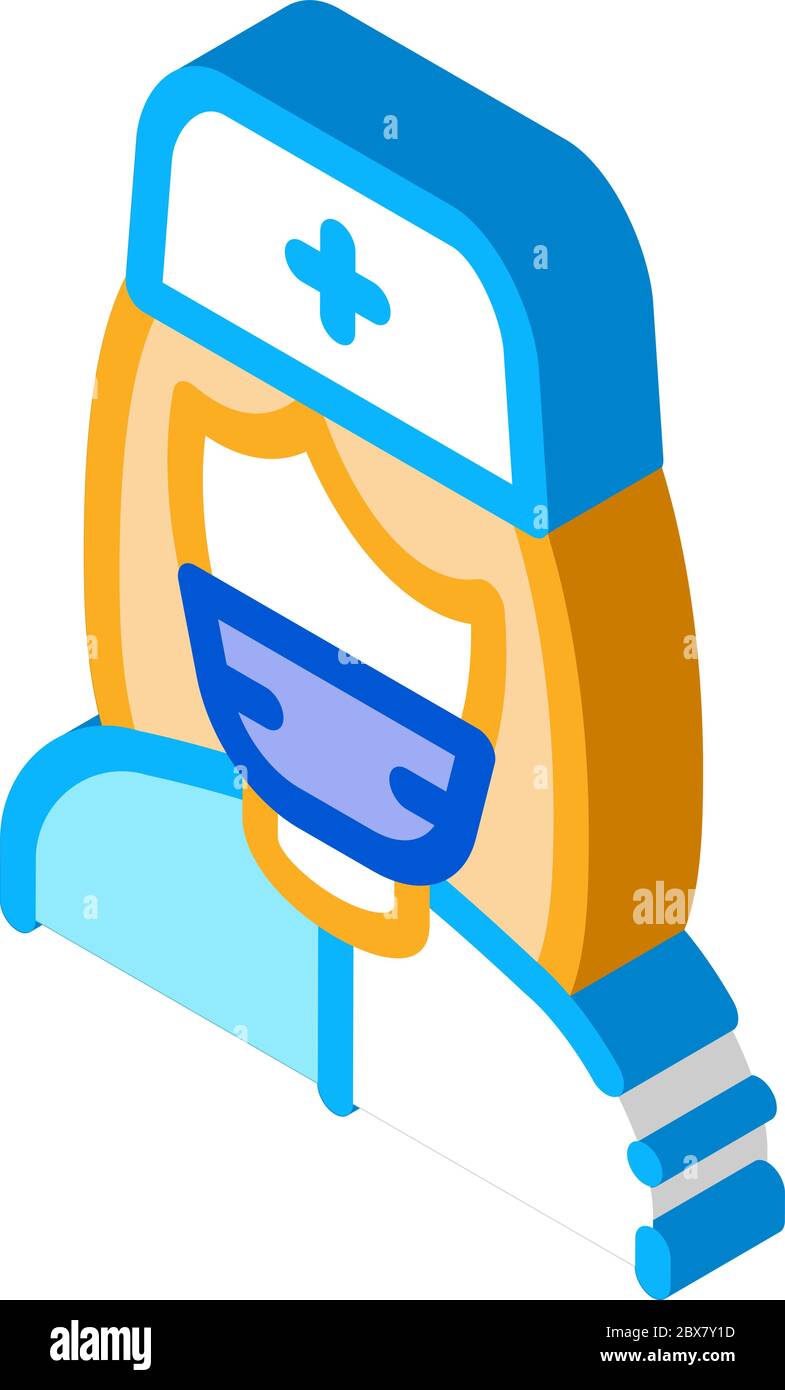 Nurse Paramedic isometric icon vector illustration Stock Vector Image ...