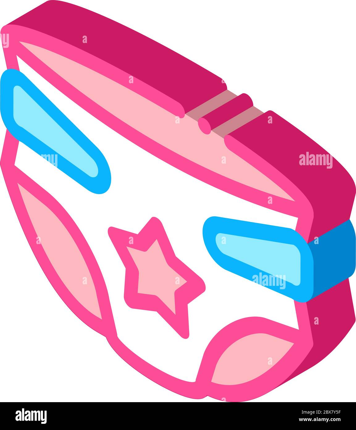 Diaper With Star isometric icon vector illustration Stock Vector Image ...