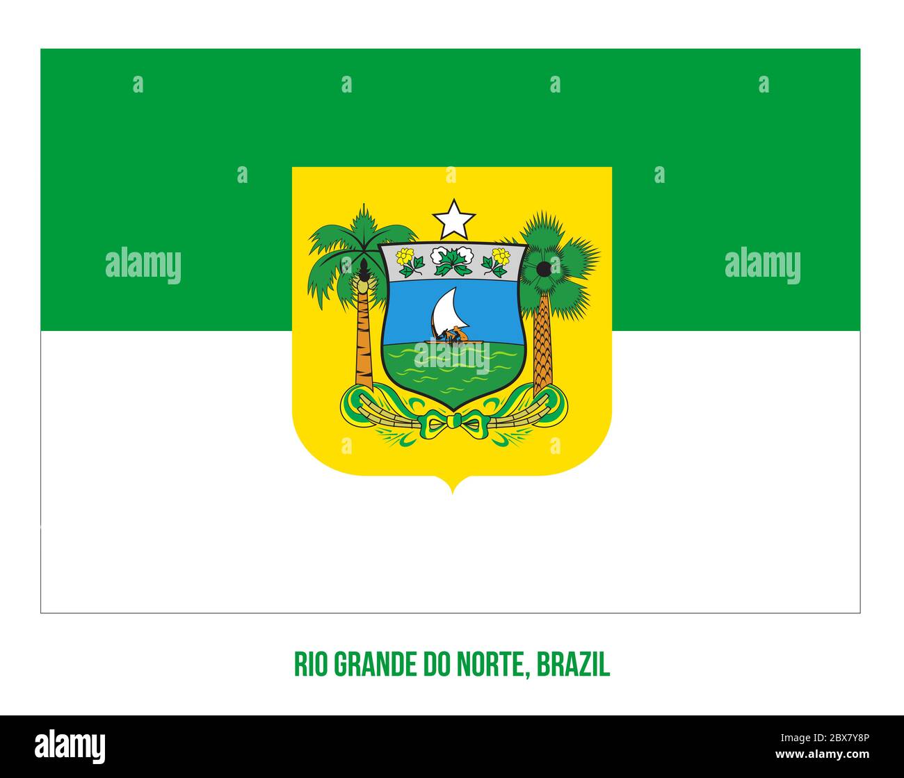 Rio Grande do Norte Flag Vector Illustration on White Background ...
