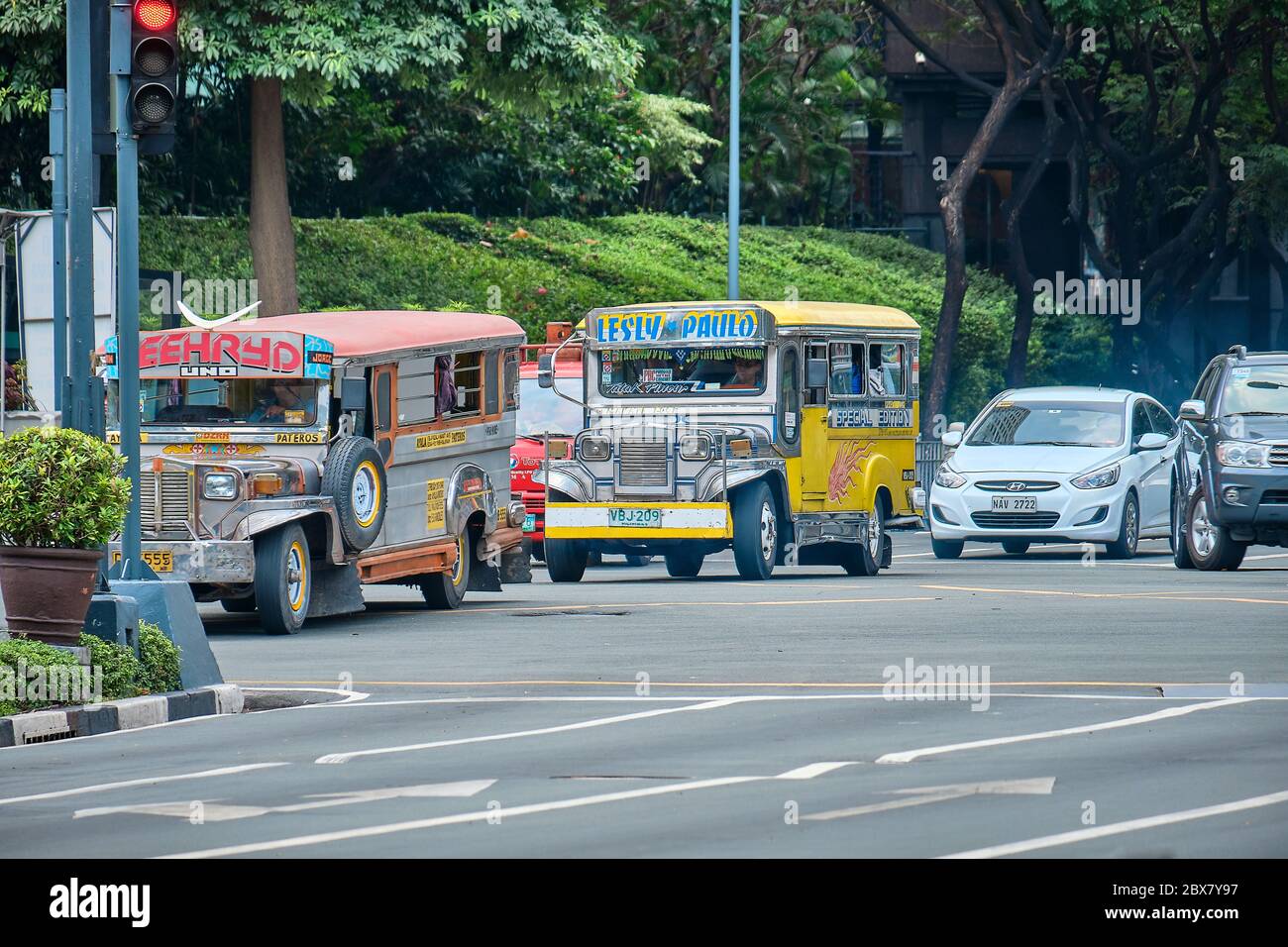 Manila, Philippines - Feb 02, 2020: Jeepneys on the roads of Manila ...