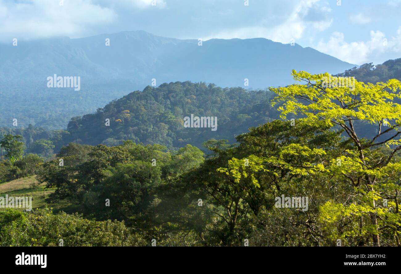 Cordillera de Guanacaste, volvanic mountain range in northern Costa ...