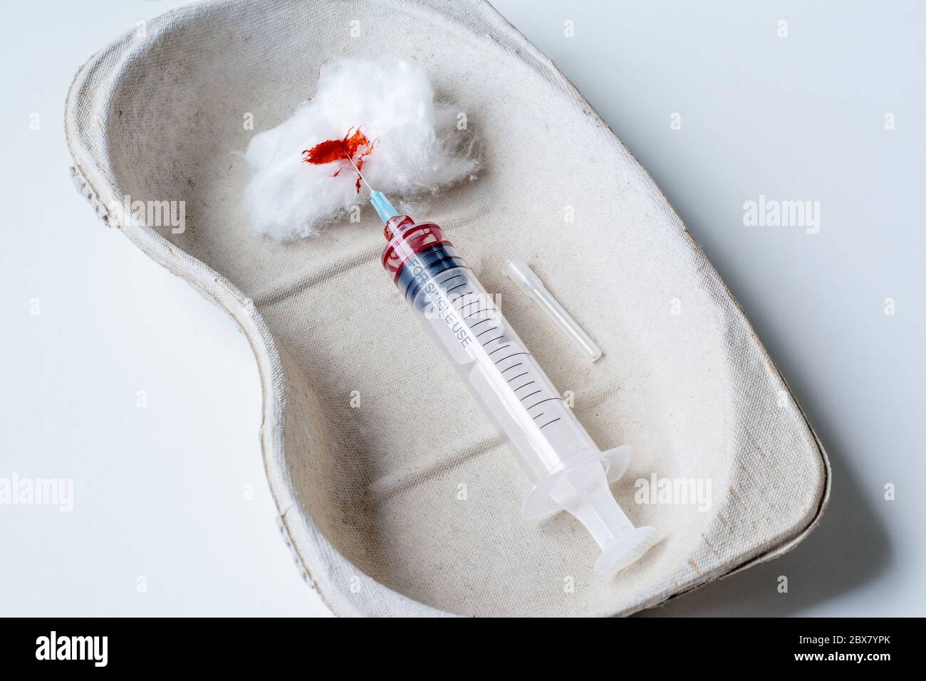 Syringe for blood collection Stock Photo - Alamy