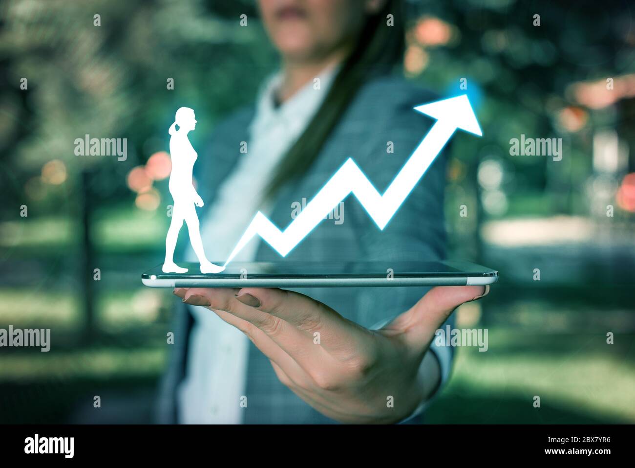 Ascending Growth Trends Movement Performance Financial Chart Status ...