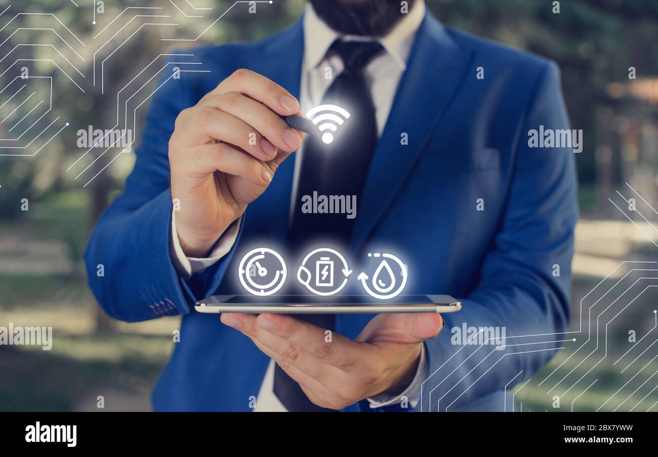 Internet Technology Wireless Wi Fi Connections And Networking Concept ...