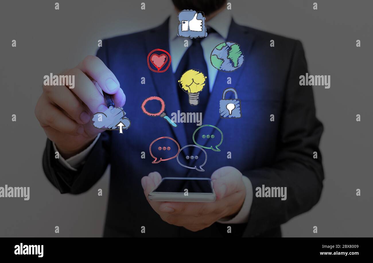 Free Sketch Of Digital Technology Information With Infographic Element ...