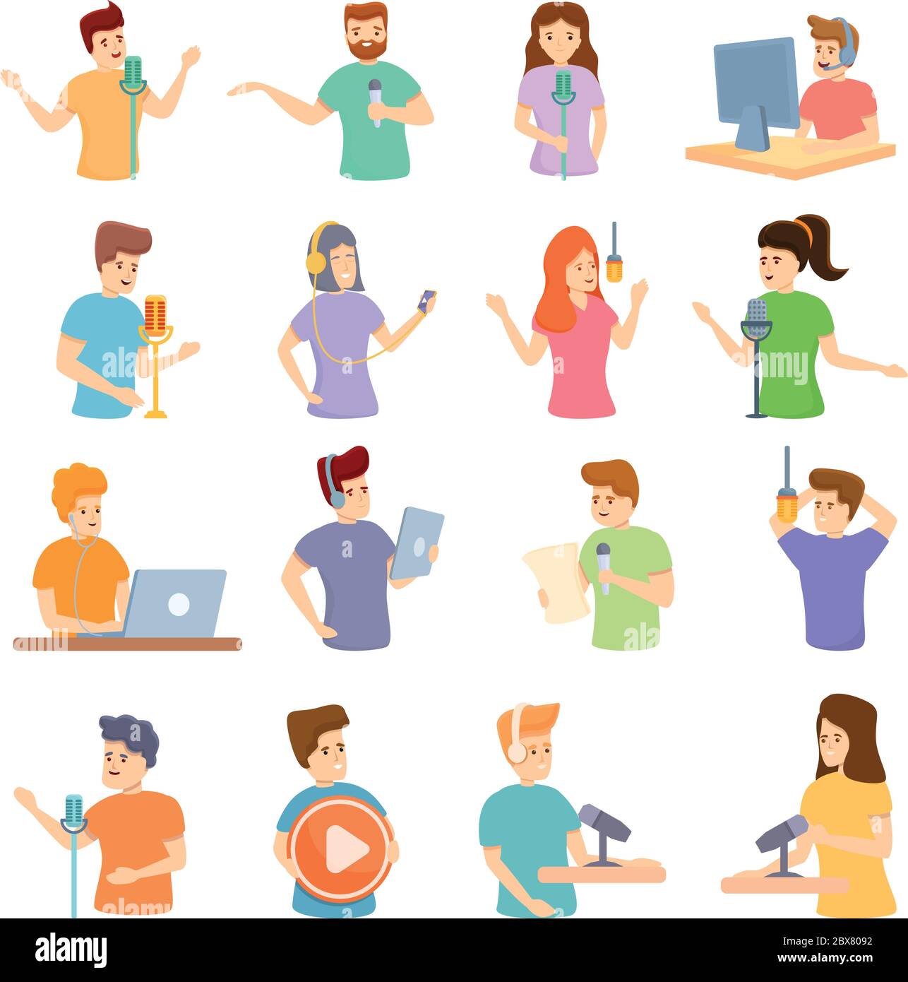 Podcast host and singer Stock Vector Images - Alamy