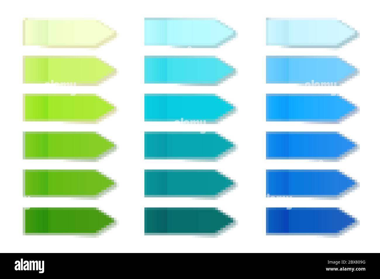 Realistic sticky notes collection. Arrow flag tabs. Post note stickers ...