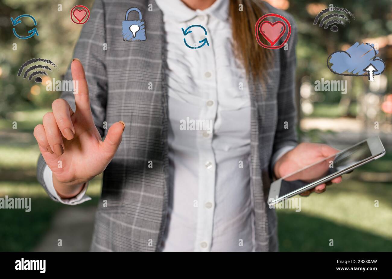 Free Sketch Of Digital Technology Information With Infographic Element ...