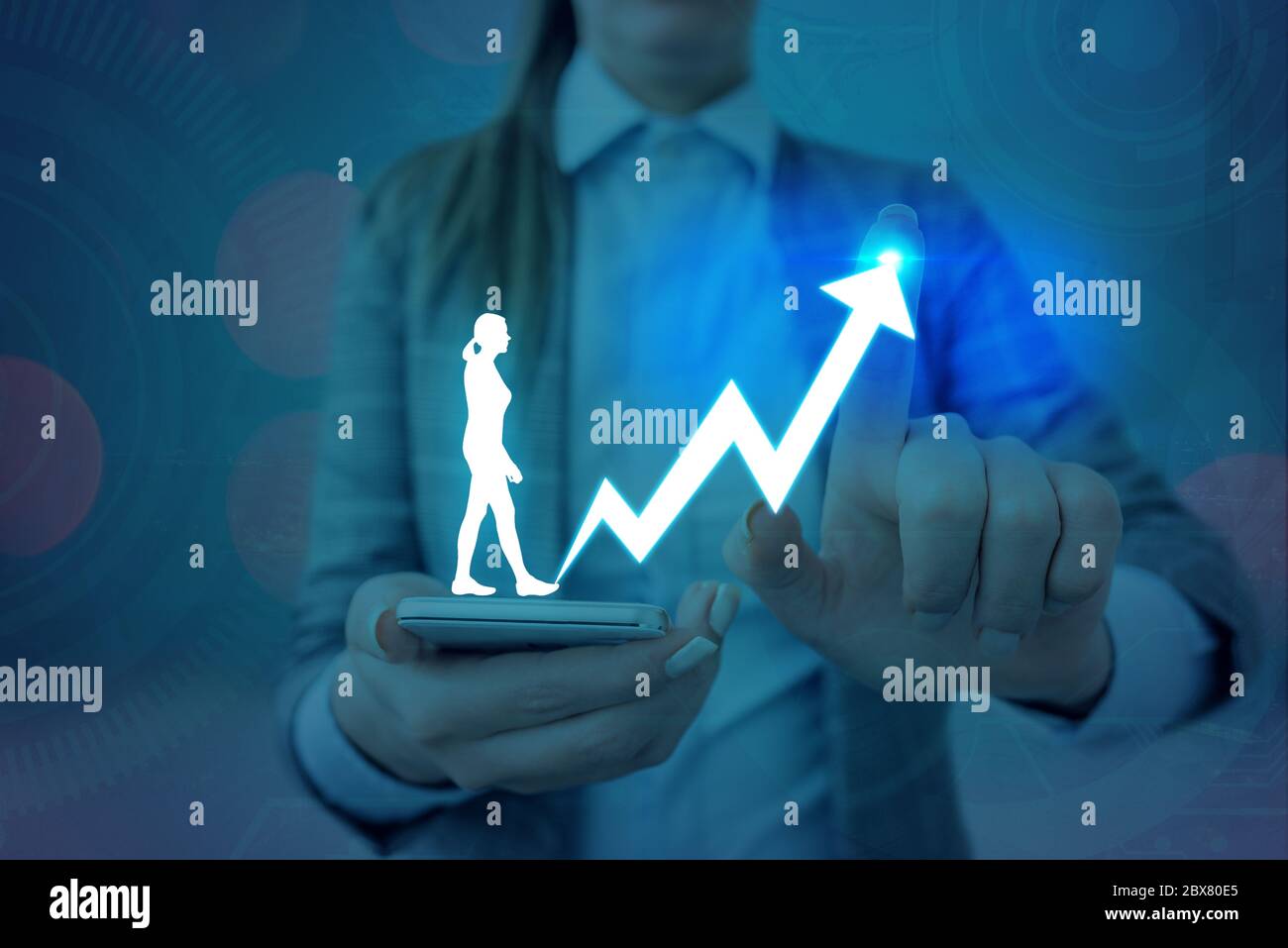 Arrow Symbol Going Upward Denoting Points Showing Significant ...