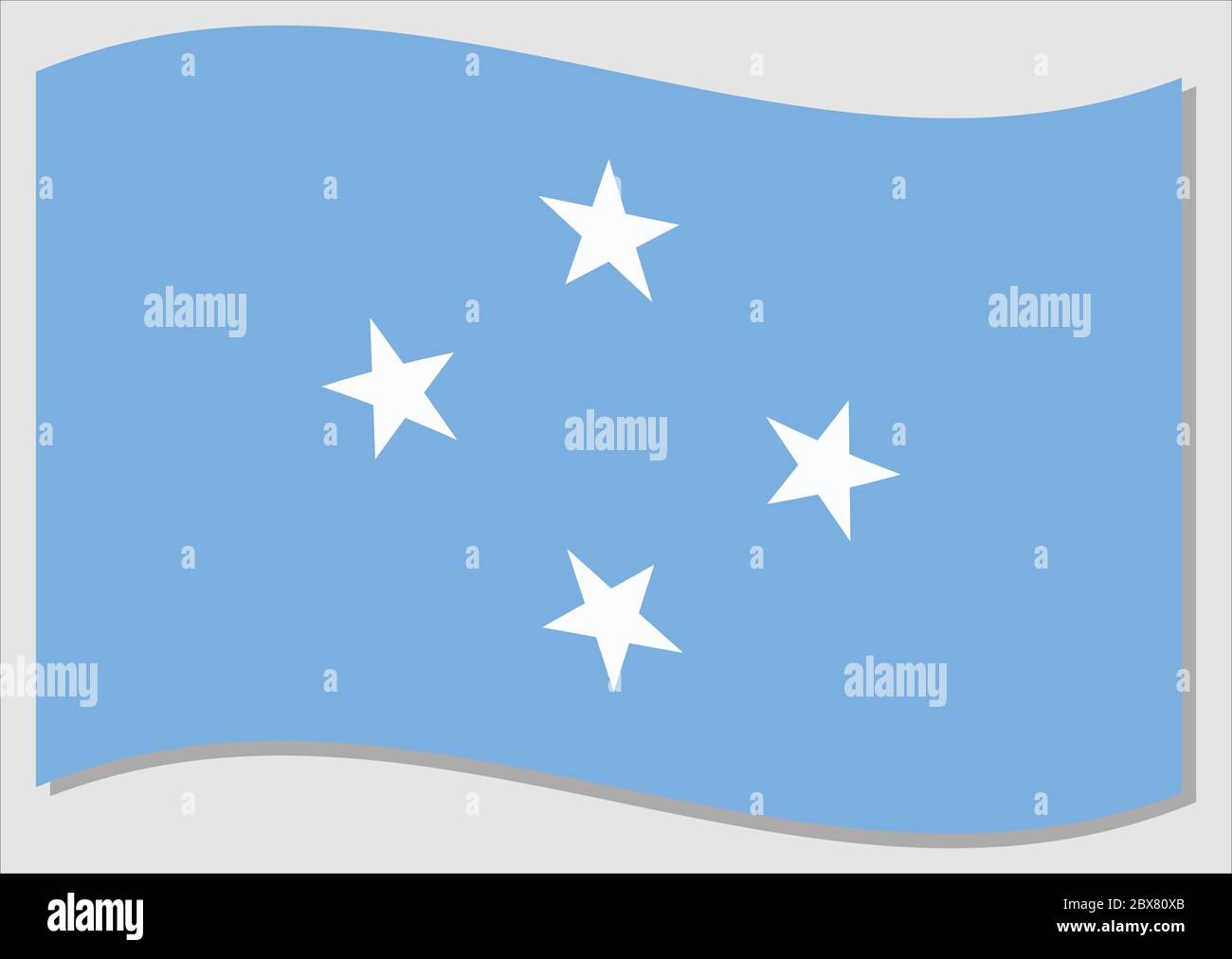 Waving micronesian flag Stock Vector Images - Alamy